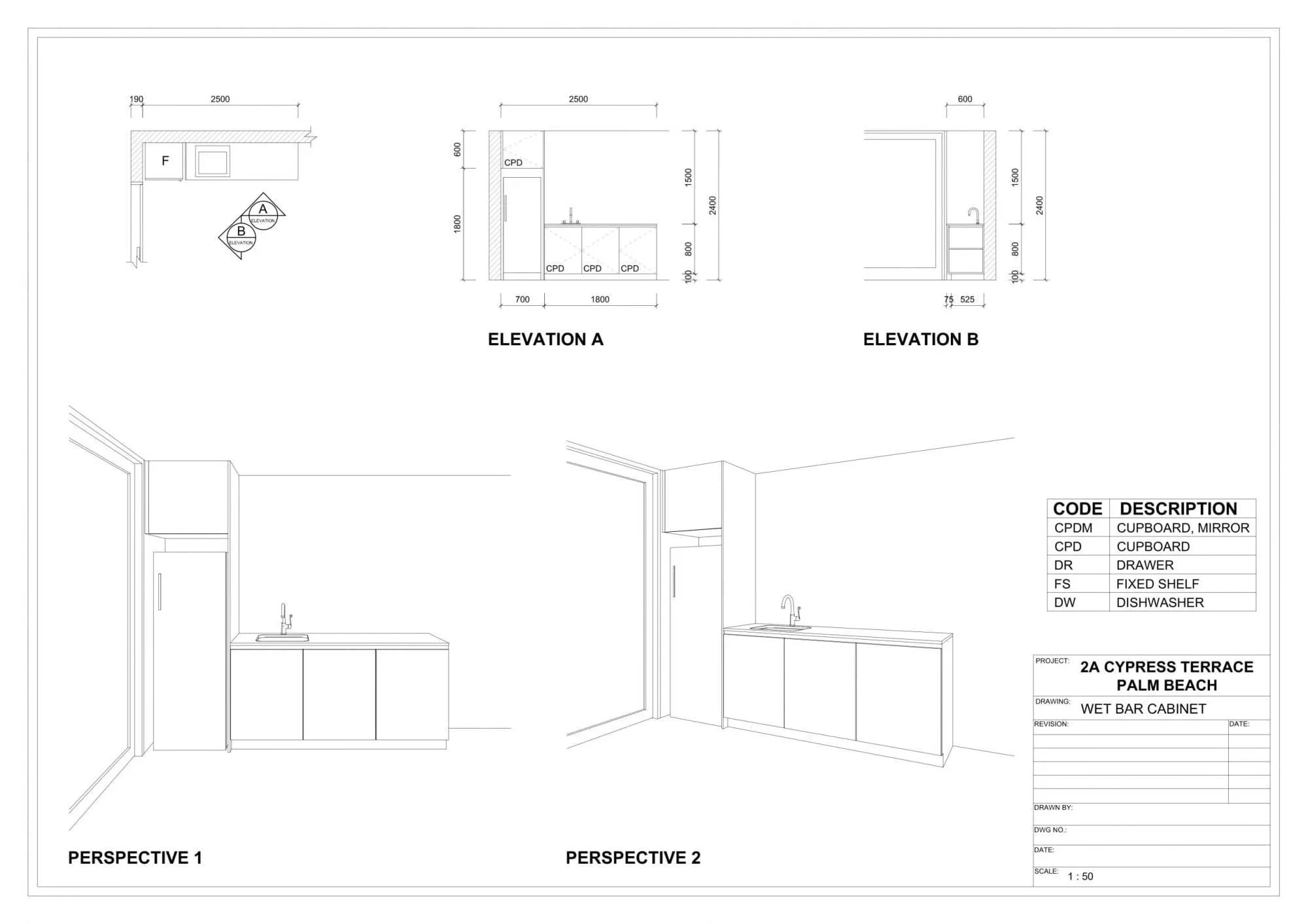 Kitchen Cabinets CAD Drawings - Artists Impressions